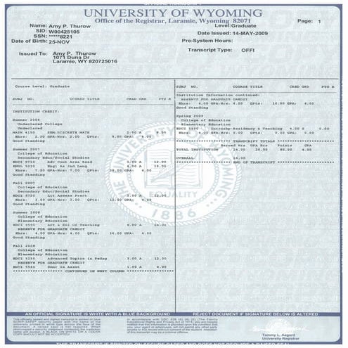 UW_Transcript_Thurow | PDF