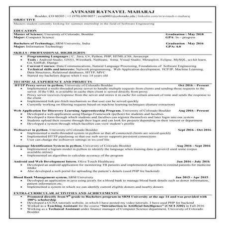AVINASH RESUME | PDF