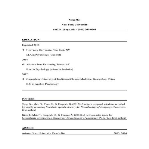 CV_Ning Mei | PDF