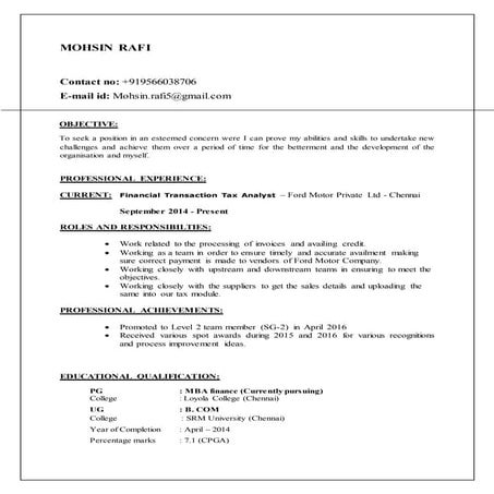 Mohsin Rafi res | DOCX