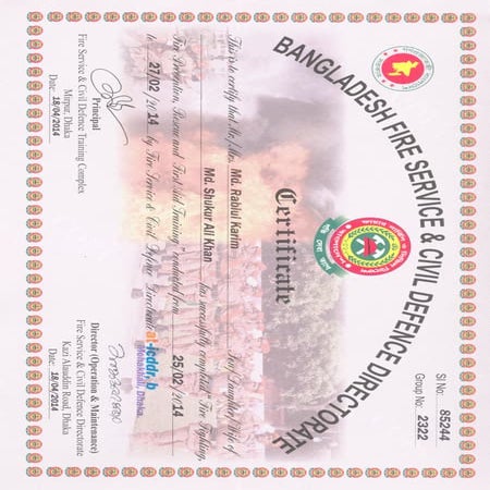 Fire Training Certificate | PDF