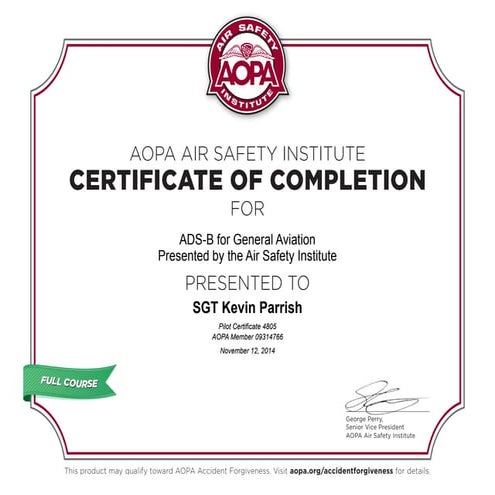 AOPA ADE B General Aviation | PDF