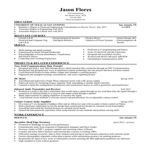 Jason Flores New Resume final | PDF