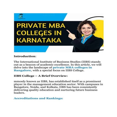 Private MBA Colleges in Karnataka | DOCX