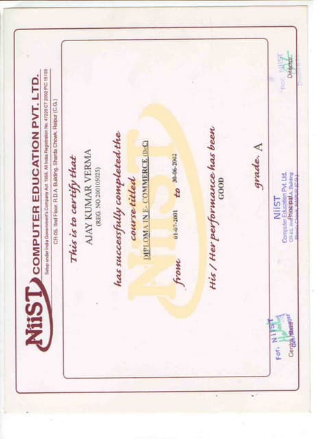 Residence and Cast Certificate | PDF