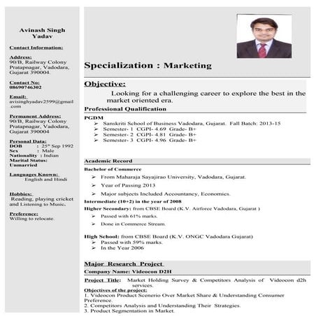 FINAL RESUME (AVINASH) | DOC