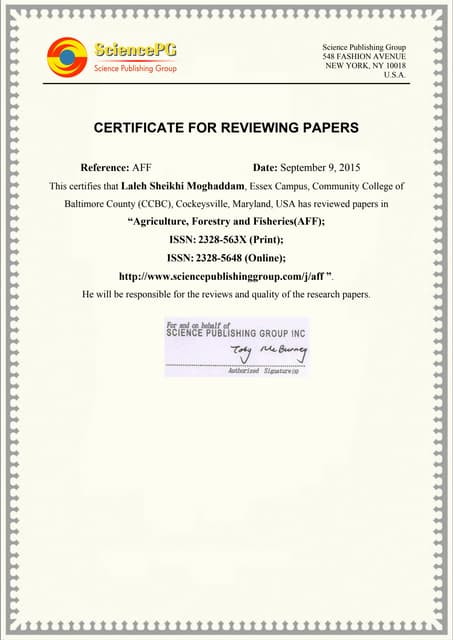Reviewer Certificate1 | PDF