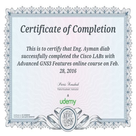 Cisco LABs with Advanced GNS3 Features | PPT