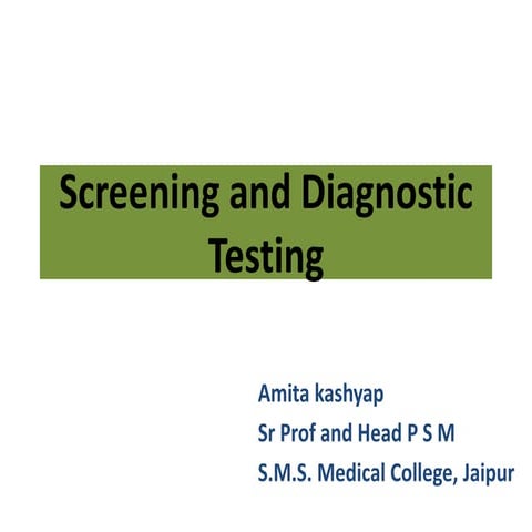Diagnostic test Evaluation | PPTX | Heart and Cardiovascular Diseases ...