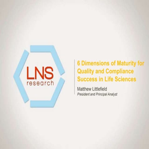 6 Dimensions of Quality Management Maturity | PPTX