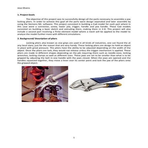 Vice Grip Soldiworks Project | PDF