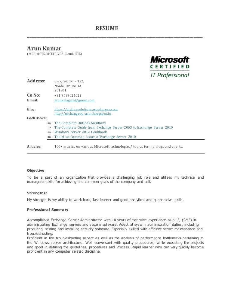 Arun Kumar Resume_Exchange SME