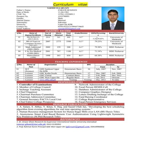 Curriculumvitae | DOC | Education