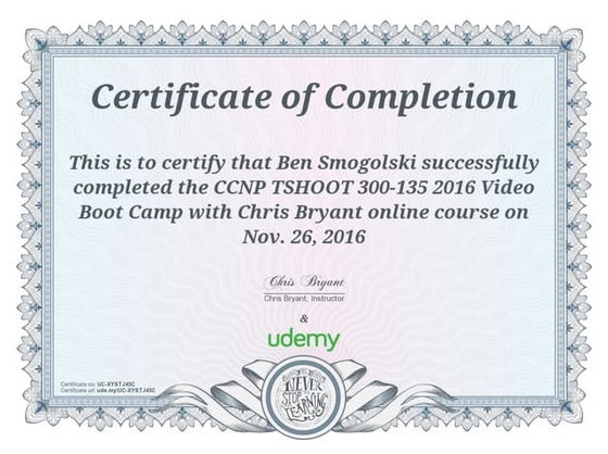 ConfigureandManageVMwarevSphere6Networking_CertificateOfCompletion | PDF