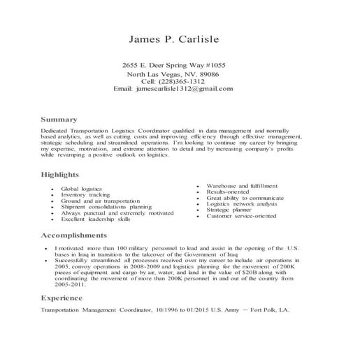 BENOIT RESUME (2014) | DOC