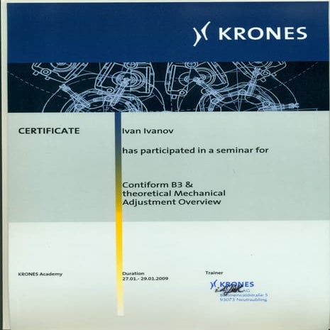 KRONES cert. mech | PDF