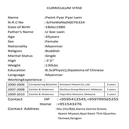 CURRICULUM VITAE | DOCX