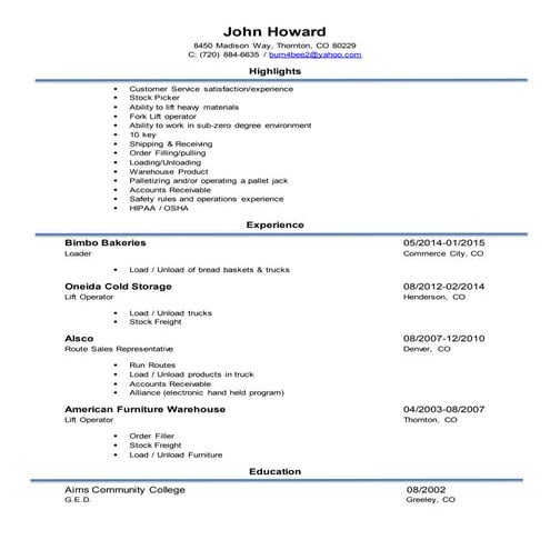 John Resume | DOCX | Logistics | Business