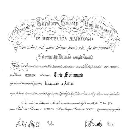 Bowdoin Diploma | PDF