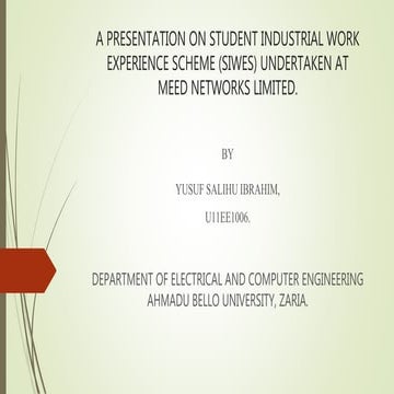 SIWES PRESENTATION | PPTX