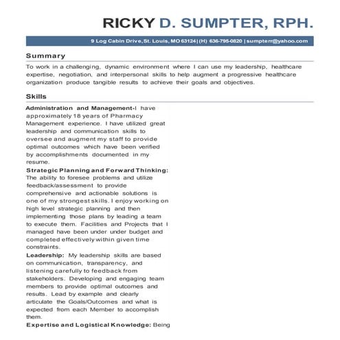 Ricky D Sumpter Resume 5_21_15 | DOCX