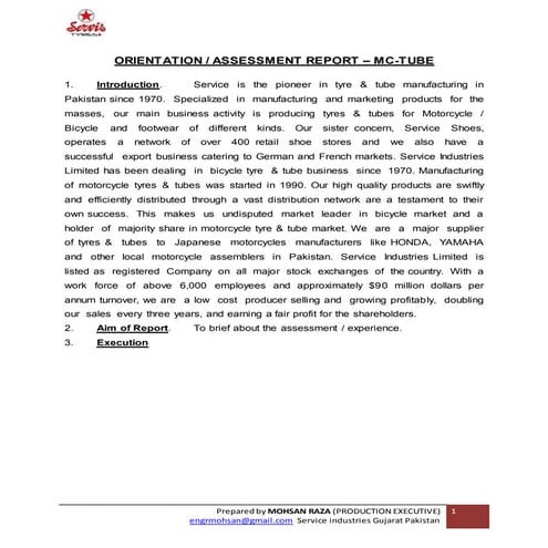 ORIENTATION REPORT SYED MOHSAN RAZA (1) | DOCX