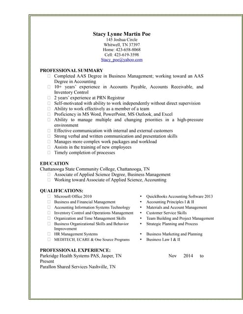 Human Resources Resume | DOCX