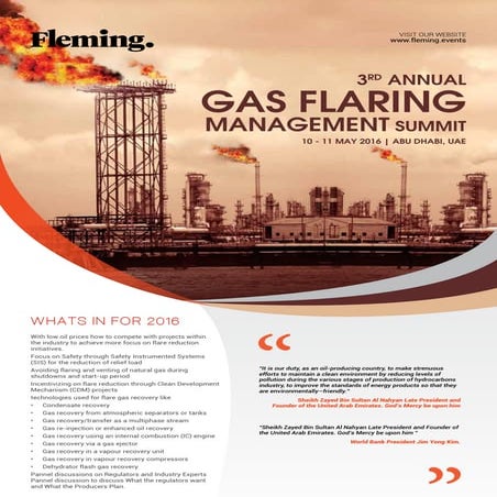 3rd Annual Gas Flaring Management SUmmit 2016 | PDF