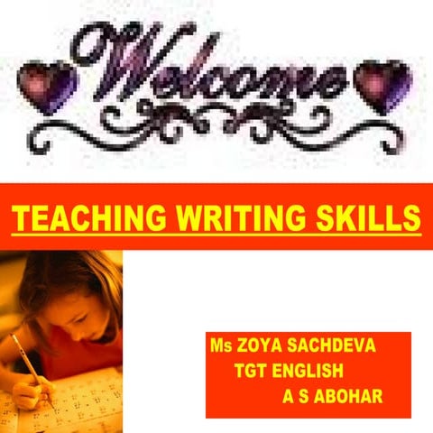 ZOYA WRITING SKILLS | PPT
