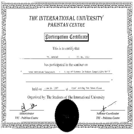TIU Participation Certificate | PDF