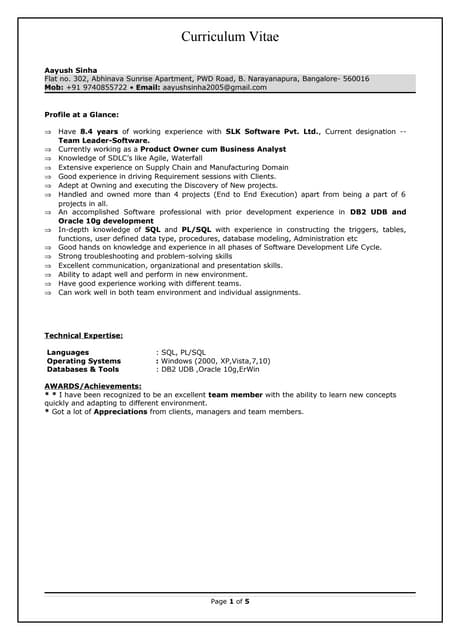 Aayush Sinha_8.4Yrs_PO_BA | PDF Aayush Sinha_8.4Yrs_PO_BA | PDF