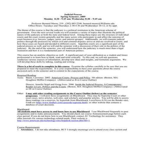 Judicial Process Syllabus | DOC