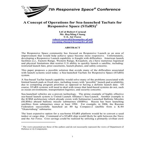 Abstract for STaRS | PDF