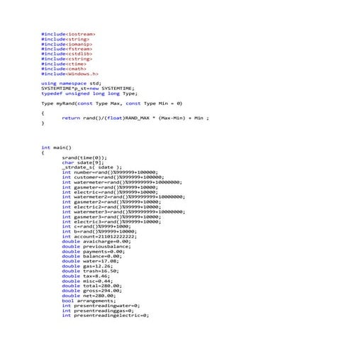 Utility bill project.doc