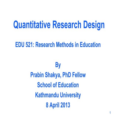 Quantitative Research Design-PS2 | PPSX | Educational Assessment ...