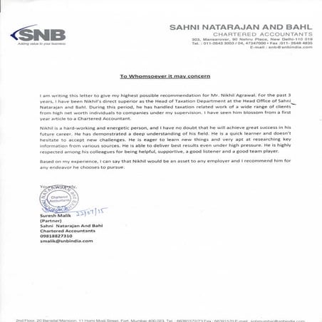 Letter of Recommendation | PDF