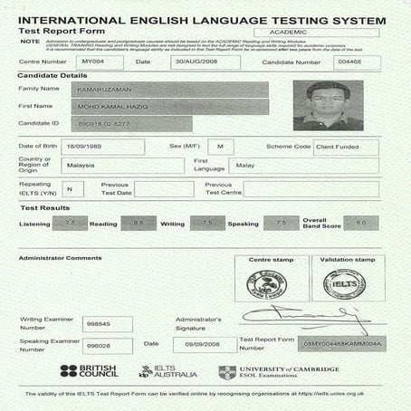 IELTS Certificate | PDF