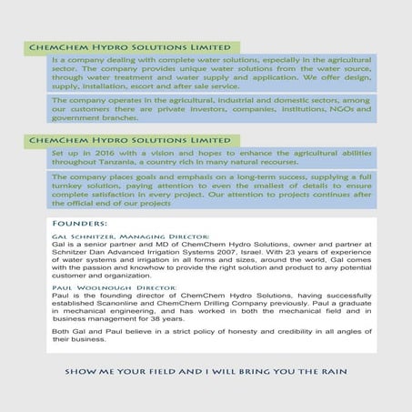 ChemChem hydro solutions profile | PDF
