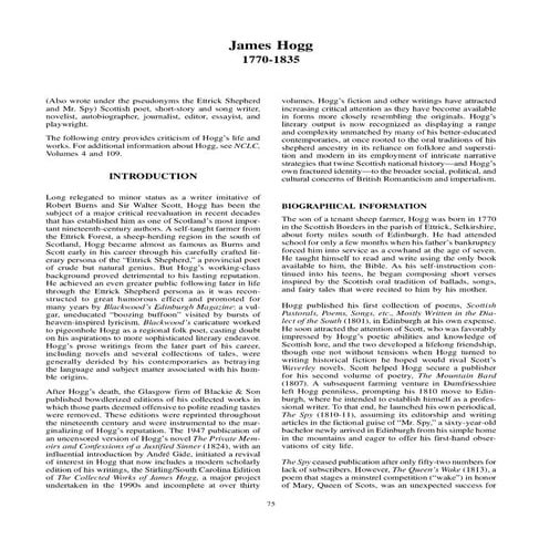 James Hogg, 1 | PDF