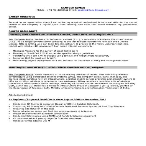 Resume-Santosh | PDF