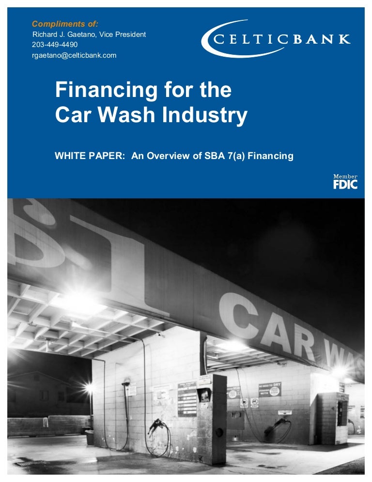 White Paper - Financing for the Car Wash Industry