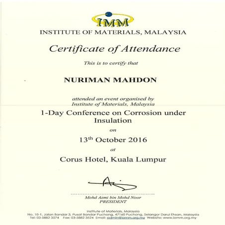 IMM Certification | PDF