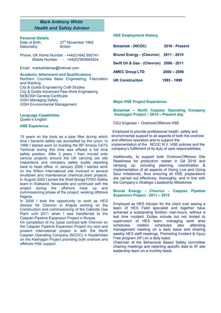 jamesmcewan new CV with pic | PDF