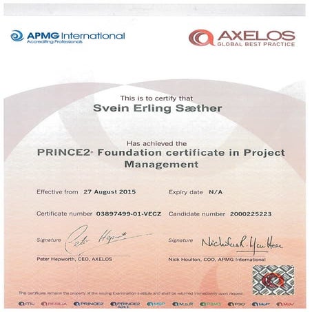 PRINCE2 Certification Project Management | PDF