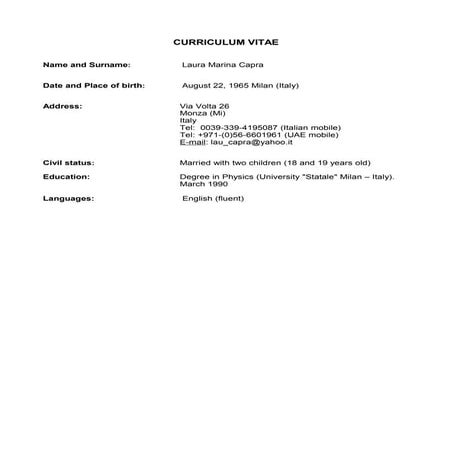 CVLauraMarinaCapra | PDF