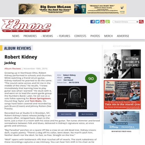 Robert Kidney – Elmore Magazine | PDF | Classic Rock | Rock Music