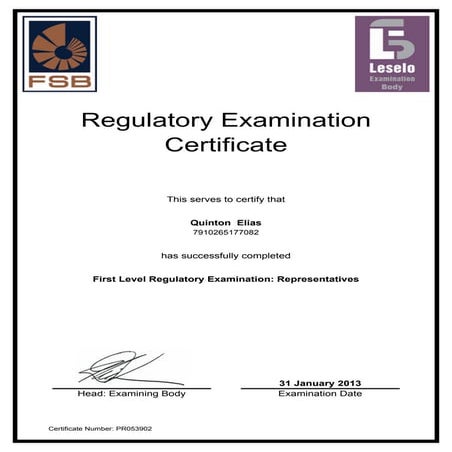 RE Certificate | PDF