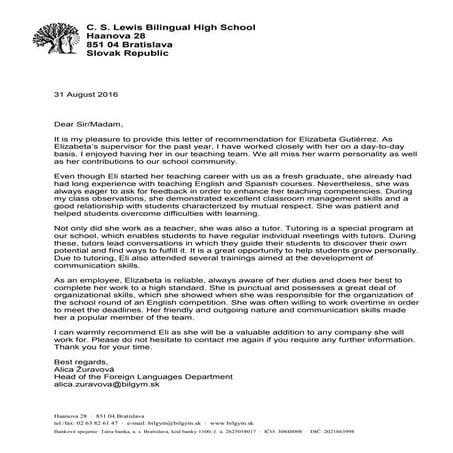 Letter of Recommendation - Robert Varty | DOCX