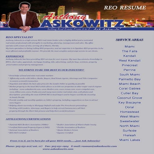 REO RESUME final 2 a | PDF