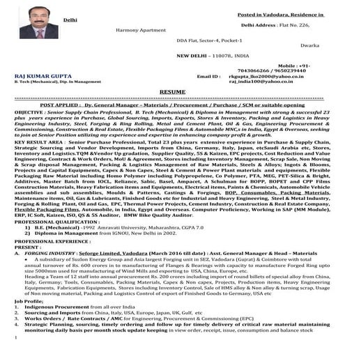 PURCHASE, STORES RESUME | DOC